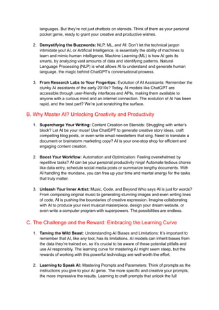 Mastering ChatGPT and Other AI’s | PDF