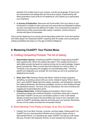 Mastering ChatGPT and Other AI’s | PDF
