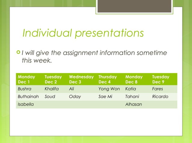 Class 42 Mon Nov 10 PPT | PPT