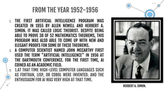 HISTORY OF ARTIFICIAL INTELLIGENCE | PPTX