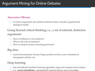 Constructing and Evaluating Bipolar Weighted Argumentation Frameworks for Online Debating ...