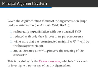 Synthesis of Argumentation Graphs by Matrix Factorization | PPT