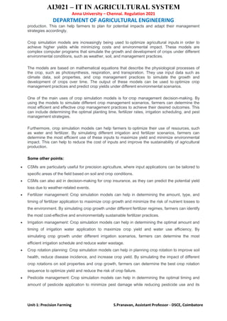 AI3021-IT IN AGRICULTURAL SYSTEM - UNIT-1-Precision Farming.pdf