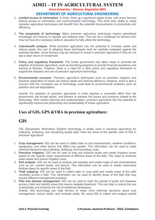 AI3021-IT IN AGRICULTURAL SYSTEM - UNIT-1-Precision Farming.pdf