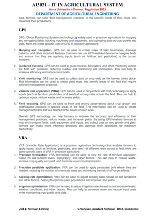 AI3021-IT IN AGRICULTURAL SYSTEM - UNIT-1-Precision Farming.pdf