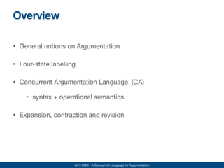 A Concurrent Language for Argumentation | PPT
