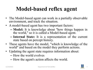 AI3391 ARTIFICIAL INTELLIGENCE Session 2 Types of Agent .pptx ...
