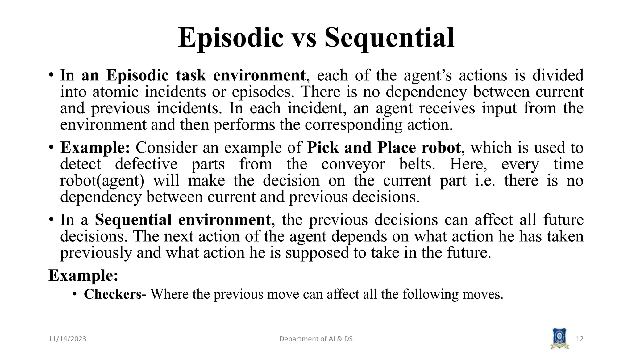 AI3391 ARTIFICAL INTELLIGENCE Session 3 Nature of environment.pptx