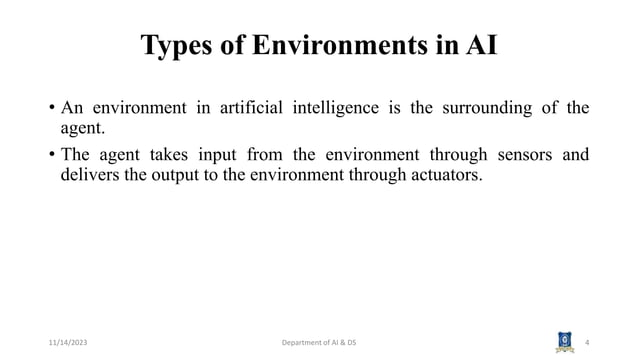 AI3391 ARTIFICAL INTELLIGENCE Session 3 Nature of environment.pptx