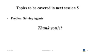 AI3391 ARTIFICAL INTELLIGENCE Session 4 Structure of agent .pptx