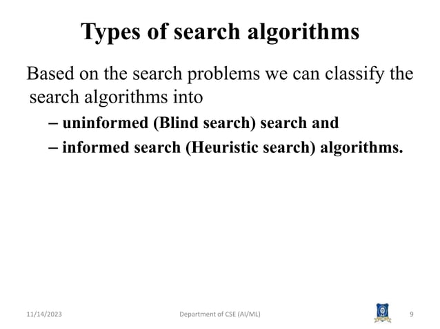 AI3391 ARTIFICIAL INTELLIGENCE Session 6 Search algorithm.pptx