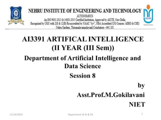 AI3391 ARTIFICIAL INTELLIGENCE Session 8 Iterative deepening DFS and ...