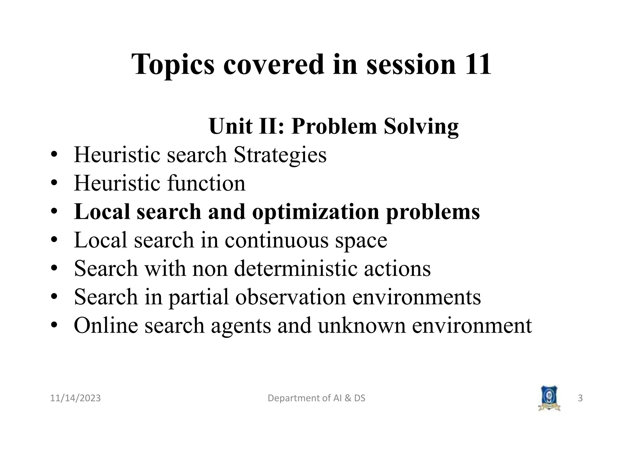 AI3391 Session 11 Hill climbing algorithm.pptx