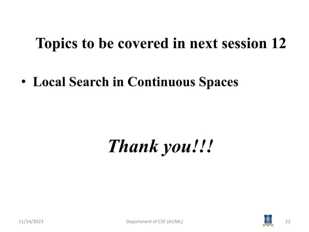 AI3391 Session 11 Hill climbing algorithm.pptx