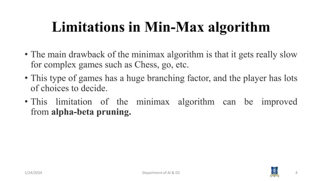 Ai3391 Artificial Intelligence Session 16 Alphabeta Pruningpptx