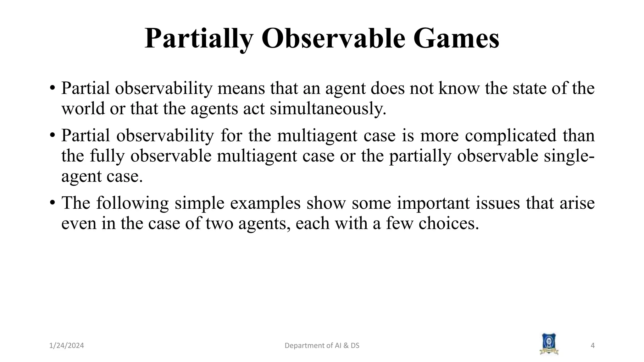 AI3391 Artificial Intelligence Session 20 partially observed games.pptx