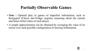 AI3391 Artificial Intelligence Session 20 partially observed games.pptx