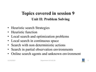 AI3391 Session 9 Greedy Best first search algorithm.pptx