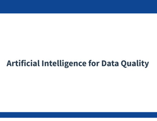 Artificial Intelligence for Data Quality | PDF