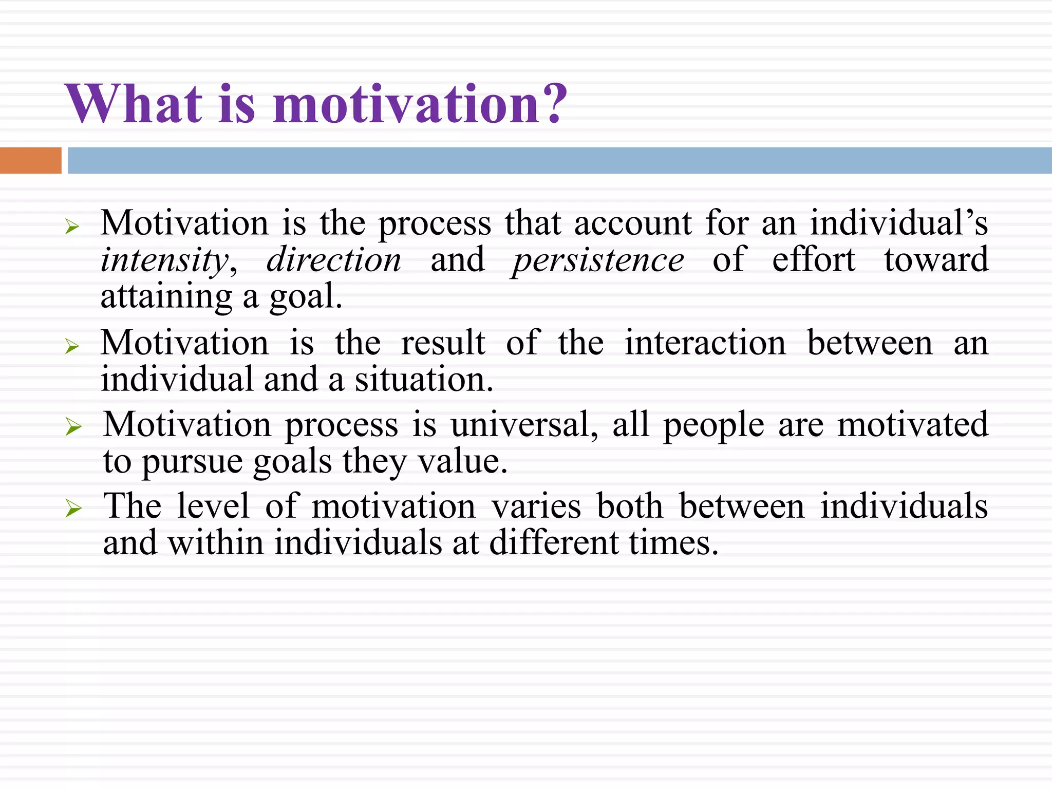 Process theories of motivation | PPTX
