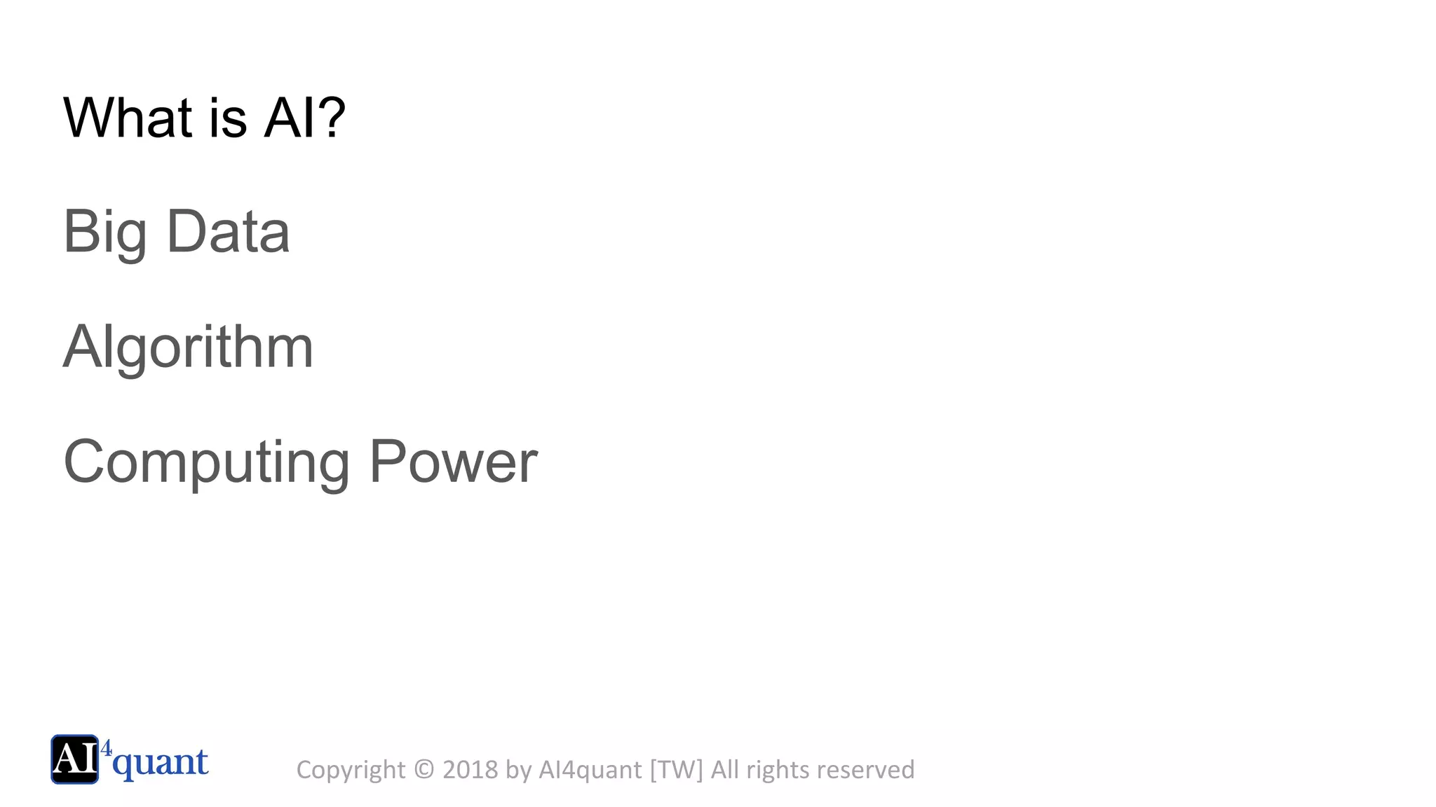 AI4quant 2018 PIXNET Hackathon | PPT