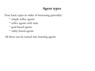 AI: Artificial Agents on the Go and its types | PPT