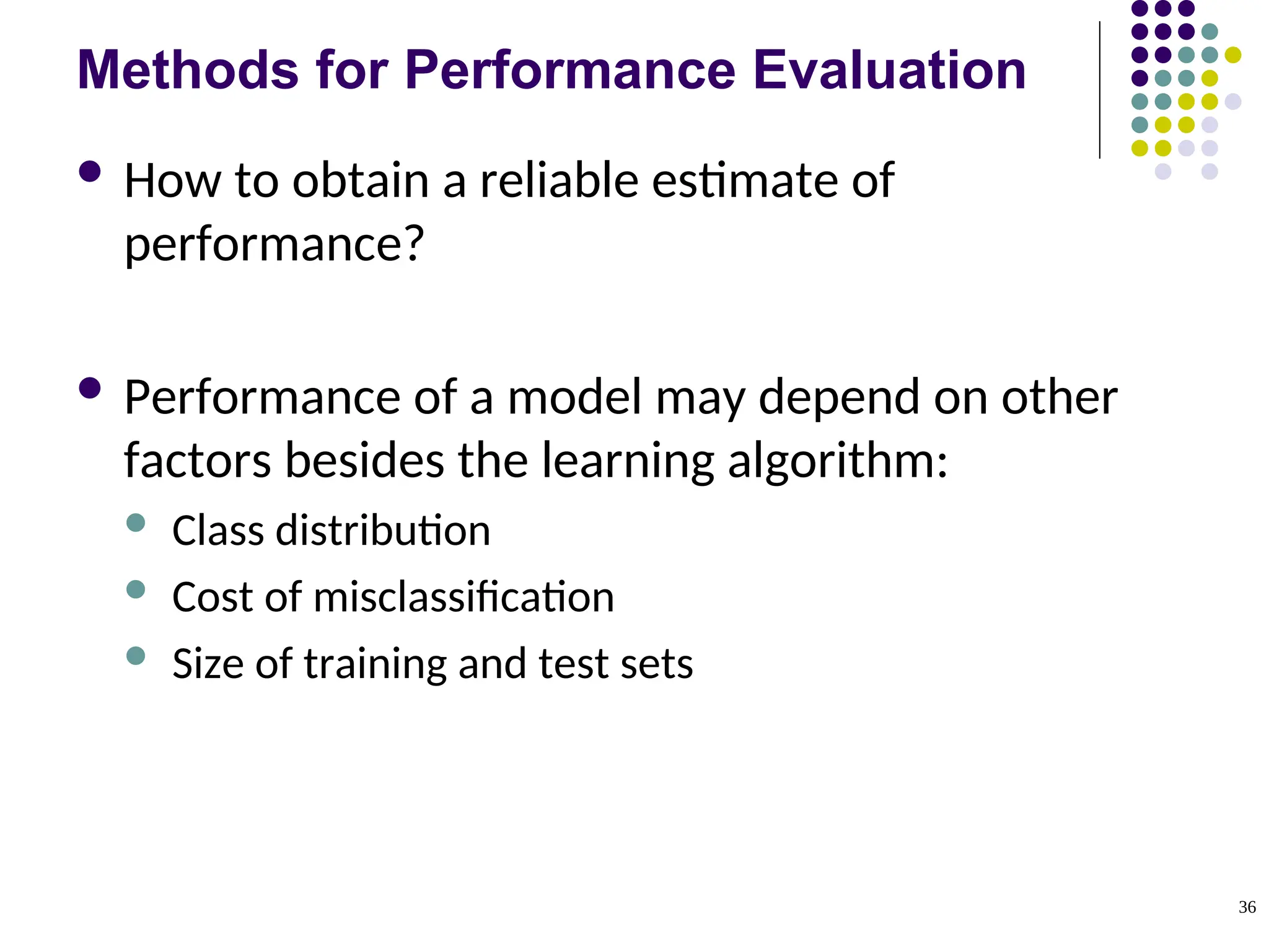 Performance Evaluation Parameters For Machine Learning Ppt Web