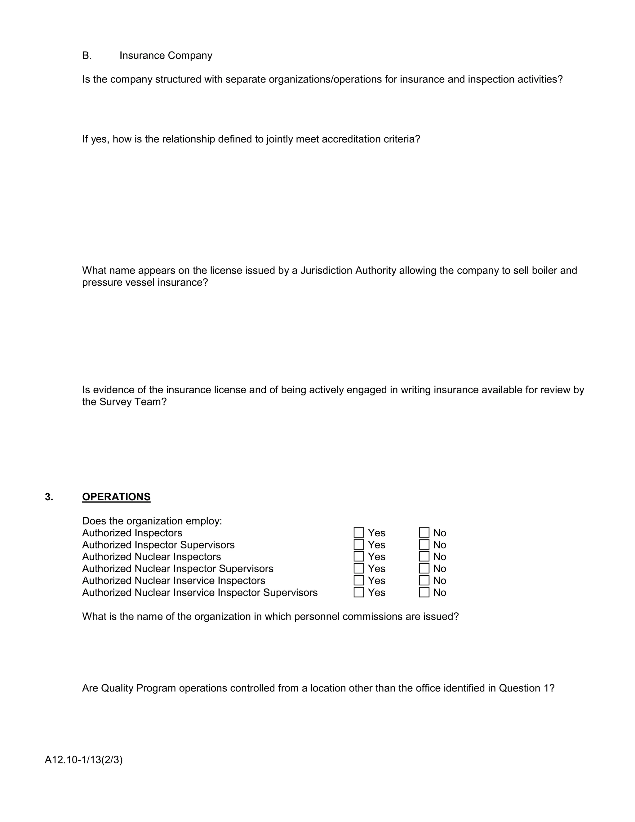 Aia accreditation-program pre-survey-questionnaire | PDF