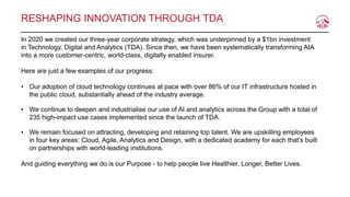 AIA Group – Insurer Innovation Award 2023 | PPTX