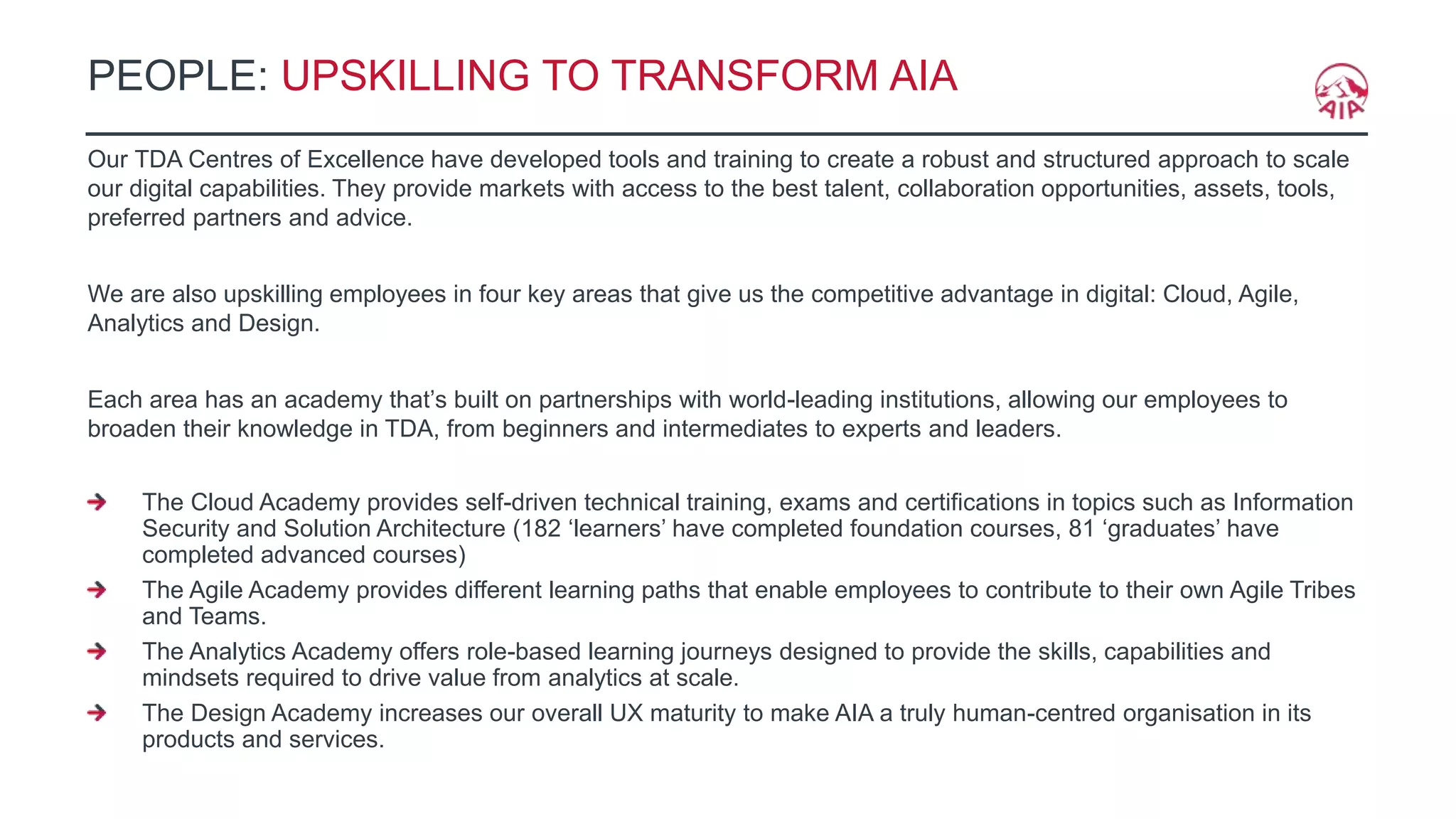 AIA - Insurer transformation Award 2022 | PPTX | Computer Software and Applications | Computing