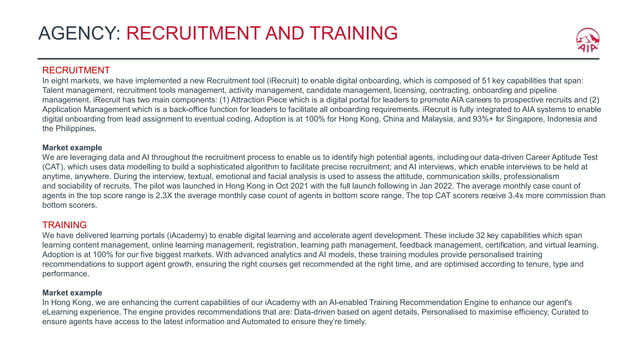 AIA Group – Insurer Transformation Award 2023 | PPTX | Internet | Computing