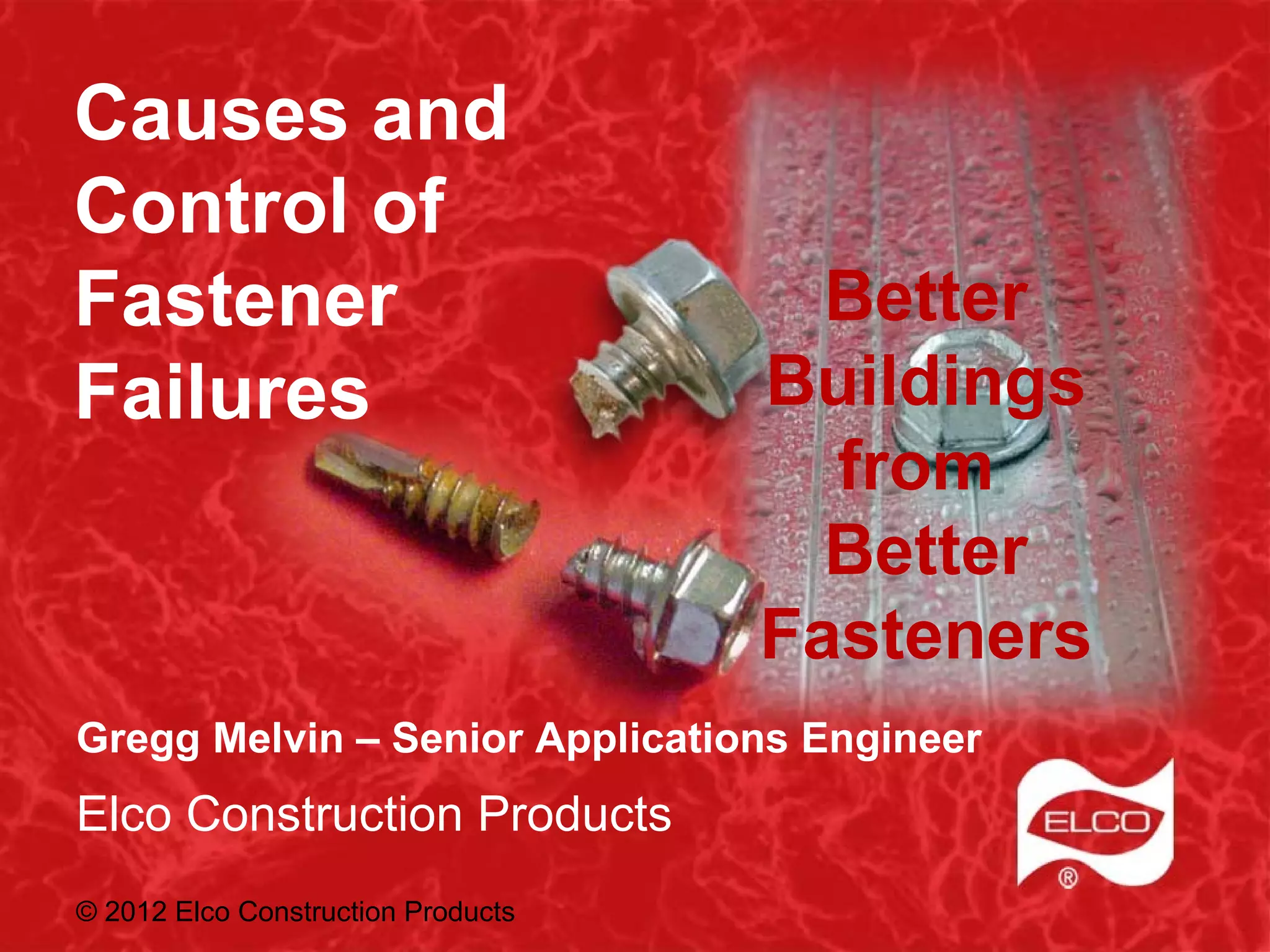 Causes and Control of Fastener Failures | PPT