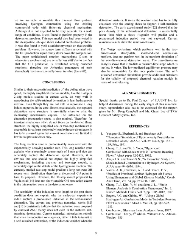 aiaa-2000 numerical investigation premixed combustion | PDF