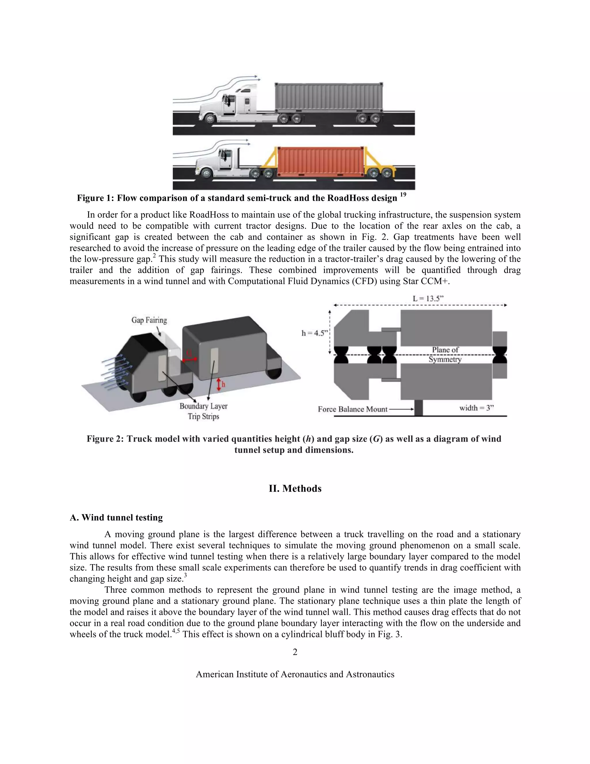 AIAA Technical Paper, Reduction of Semi-Truck Aerodynamic Drag | PDF