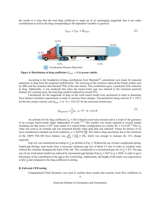 AIAA Technical Paper, Reduction of Semi-Truck Aerodynamic Drag | PDF