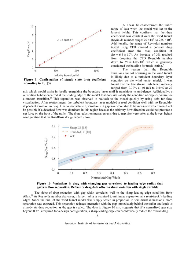 AIAA Technical Paper, Reduction of Semi-Truck Aerodynamic Drag | PDF