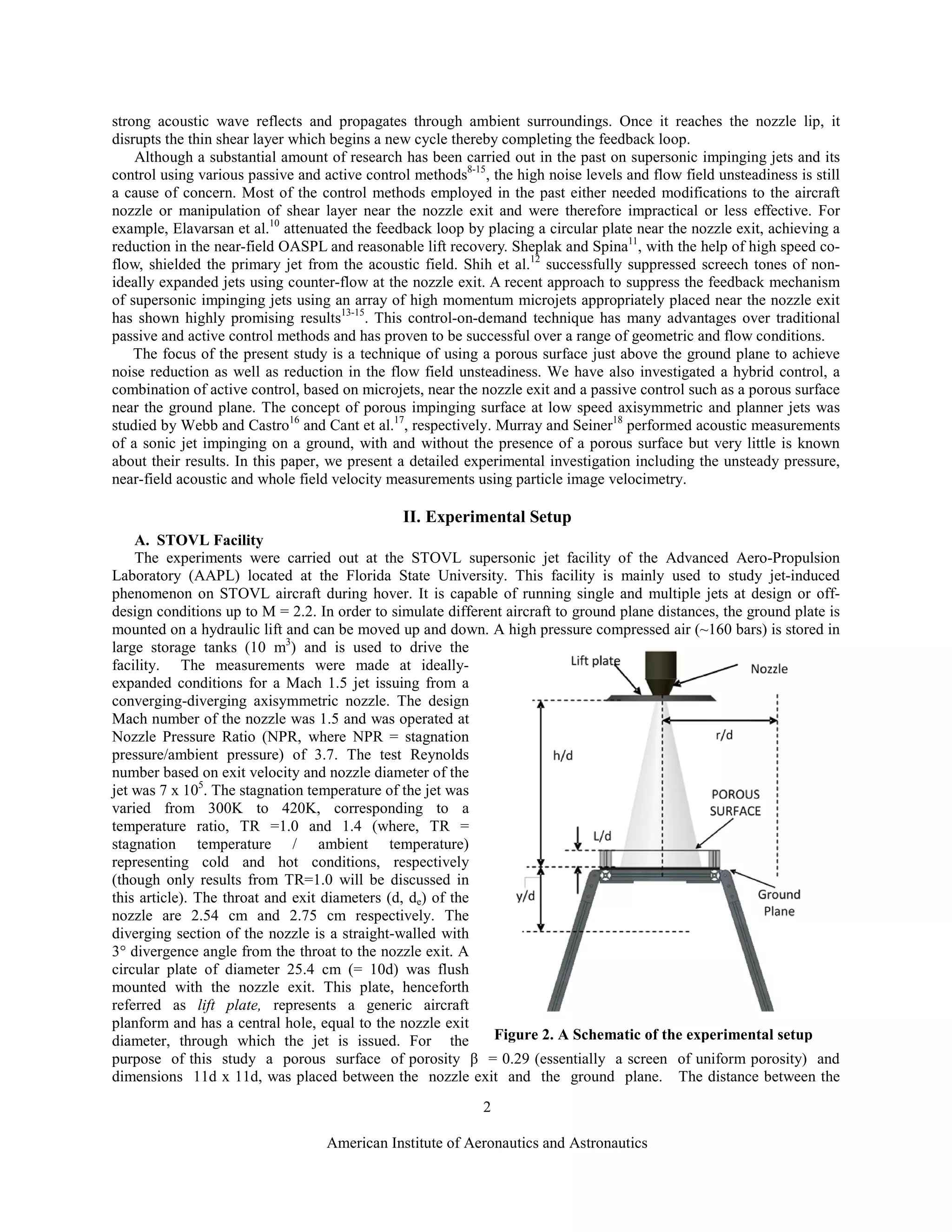 Noise and Flowfield Characteristics of Supersonic Jet Impinging on a ...