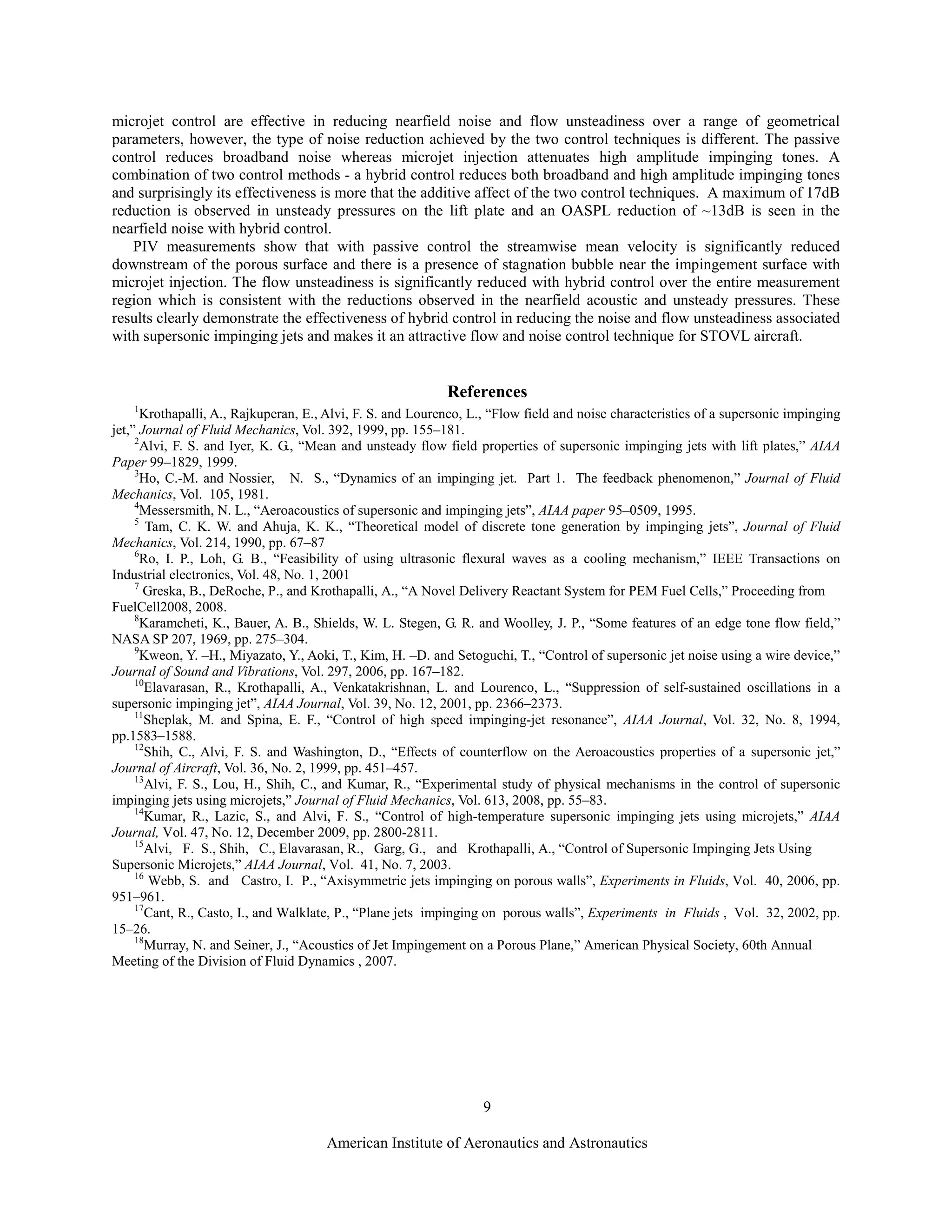 Noise and Flowfield Characteristics of Supersonic Jet Impinging on a ...