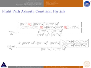 Design of the Onboard Autonomous Targeting Algorithm for the Trans-Earth Phase of Orion | PDF