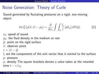 Flow and Noise Simulation of the NASA Tandem Cylinder Experiment using OpenFOAM | PPT