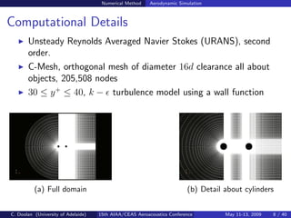 Flow and Noise Simulation of the NASA Tandem Cylinder Experiment using OpenFOAM | PDF