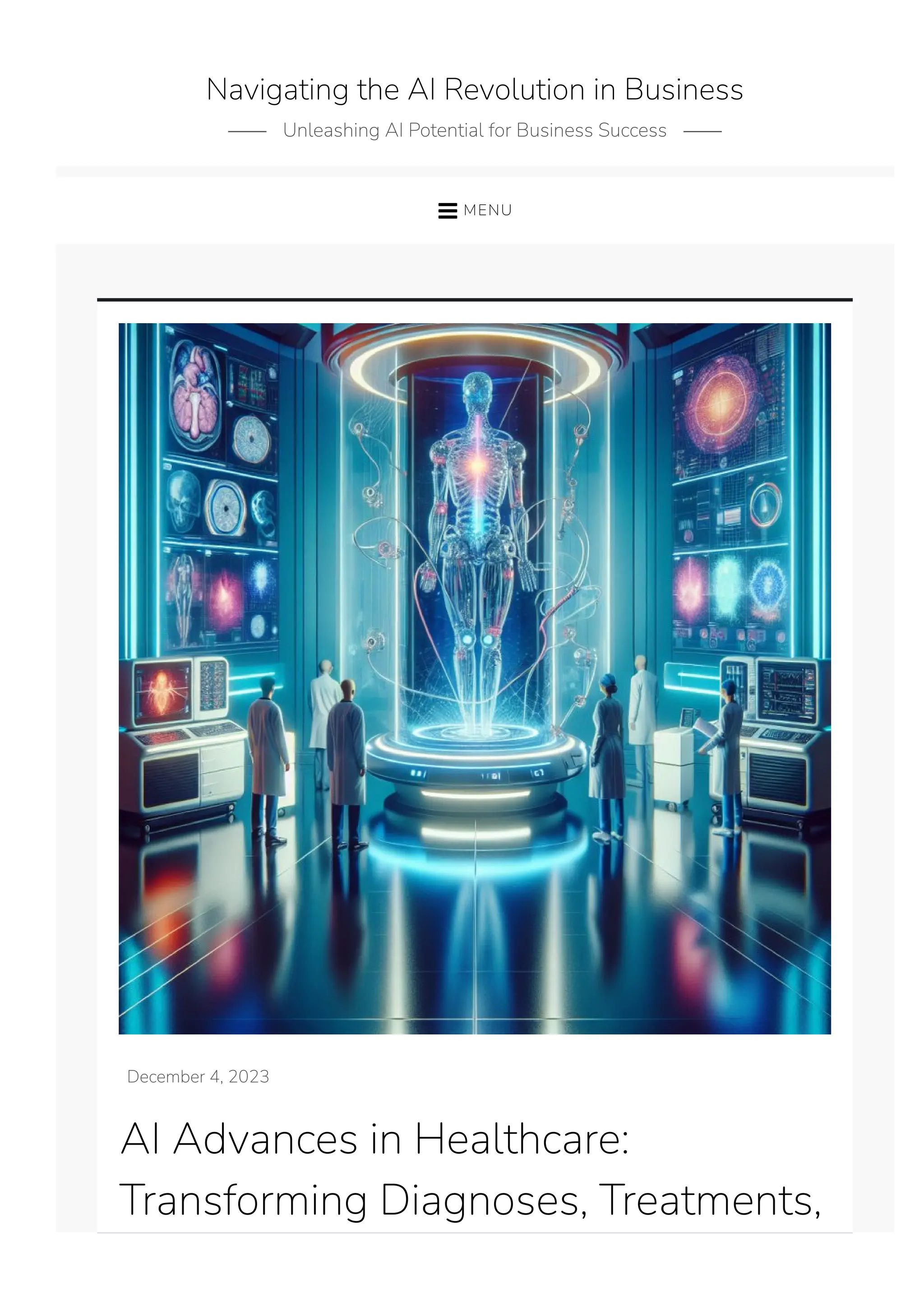 AI Advances in Healthcare : Transforming Diagnoses, Treatments,and Disease Management | PDF