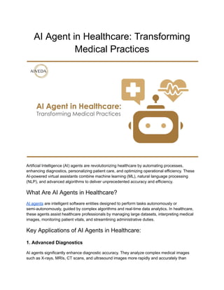 AI Agent in Healthcare_ Revolutionizing Patient Care and Operational Efficiency.pdf