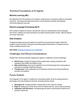 AI Agent in Healthcare_ Revolutionizing Patient Care and Operational Efficiency.pdf