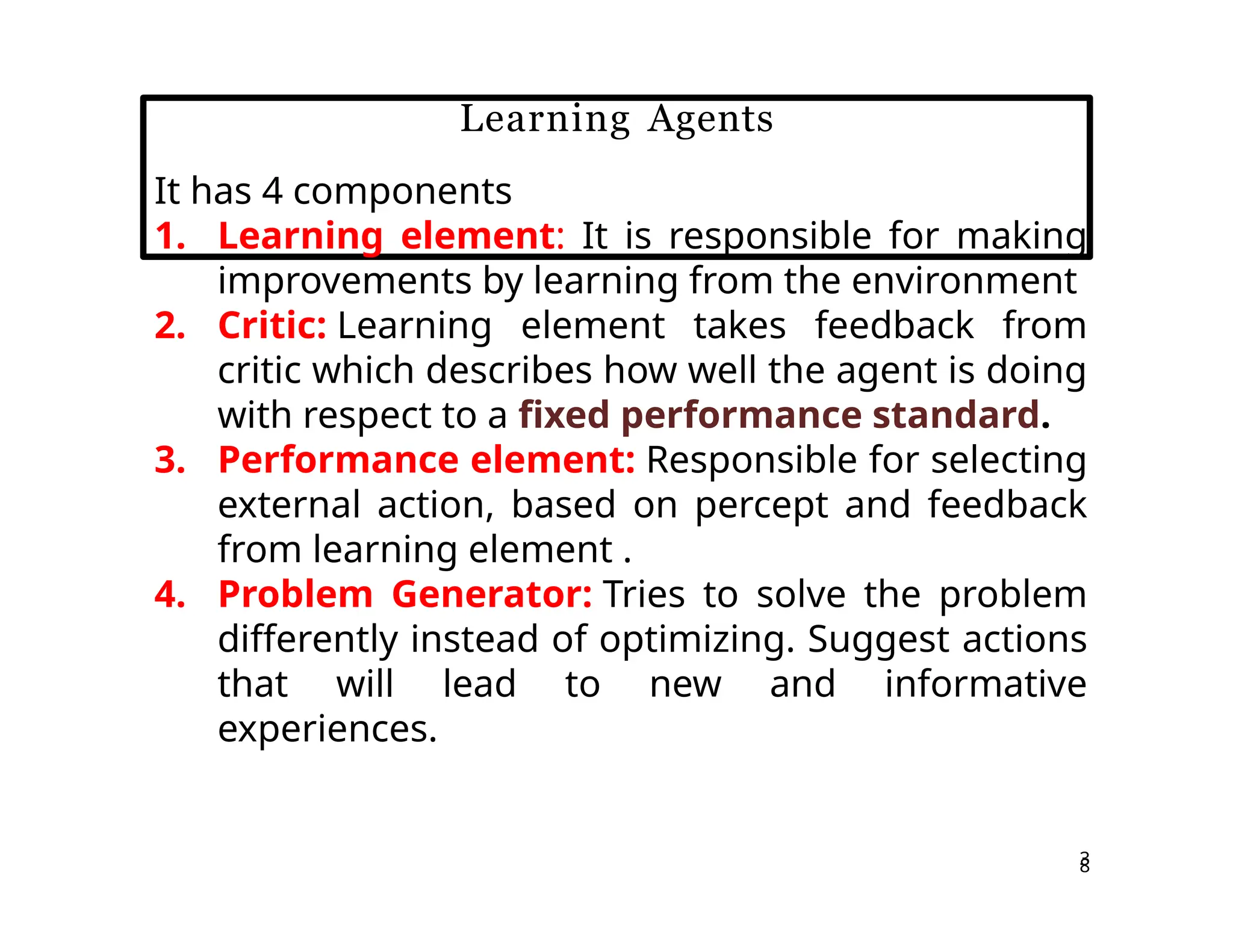 Artificial intelligence Agents lecture slides | PPT