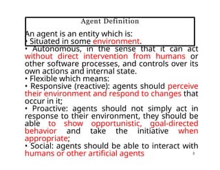 Artificial intelligence Agents lecture slides | PPTX