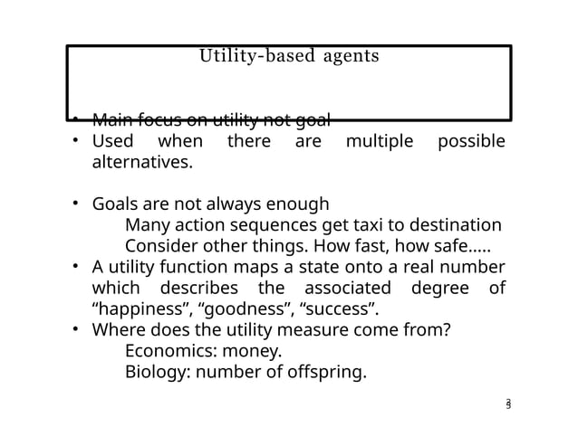 Artificial intelligence Agents lecture slides | PPT