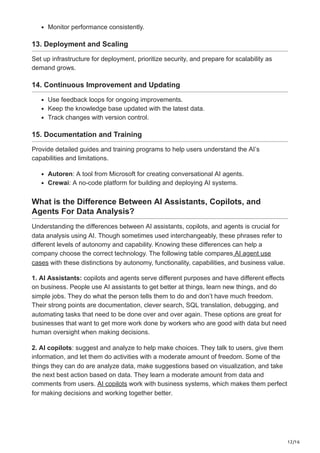 Explore AI Agents for Data Analysis -- Use Cases | PDF