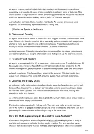 Explore AI Agents for Data Analysis -- Use Cases | PDF