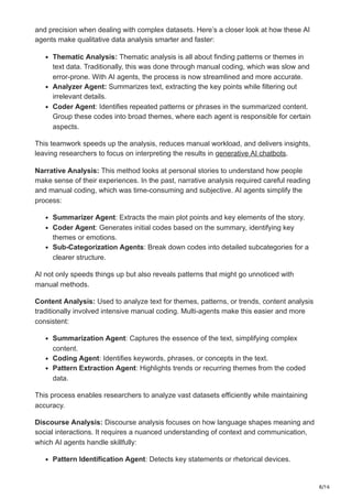 Explore AI Agents for Data Analysis -- Use Cases | PDF